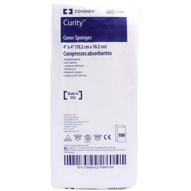 Curity Sterile Drainage Dressing Gauze, 4 X 4 Inch Square, 2 per Pack ...