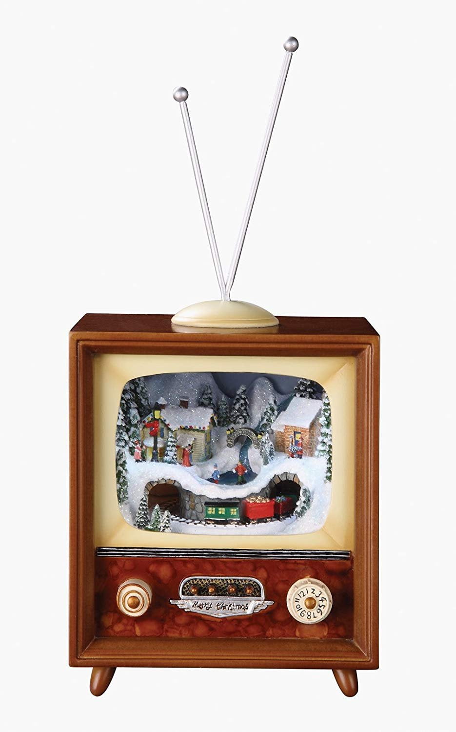 Retro Action Musicals by Roman Action Musical Lighted TV Train 5-1/2 ...