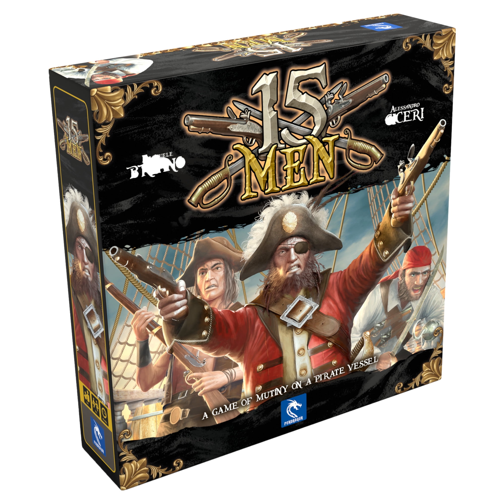 15 Men Strategy Board Game: a Game of Mutiny on a Pirate Vessel, by ...