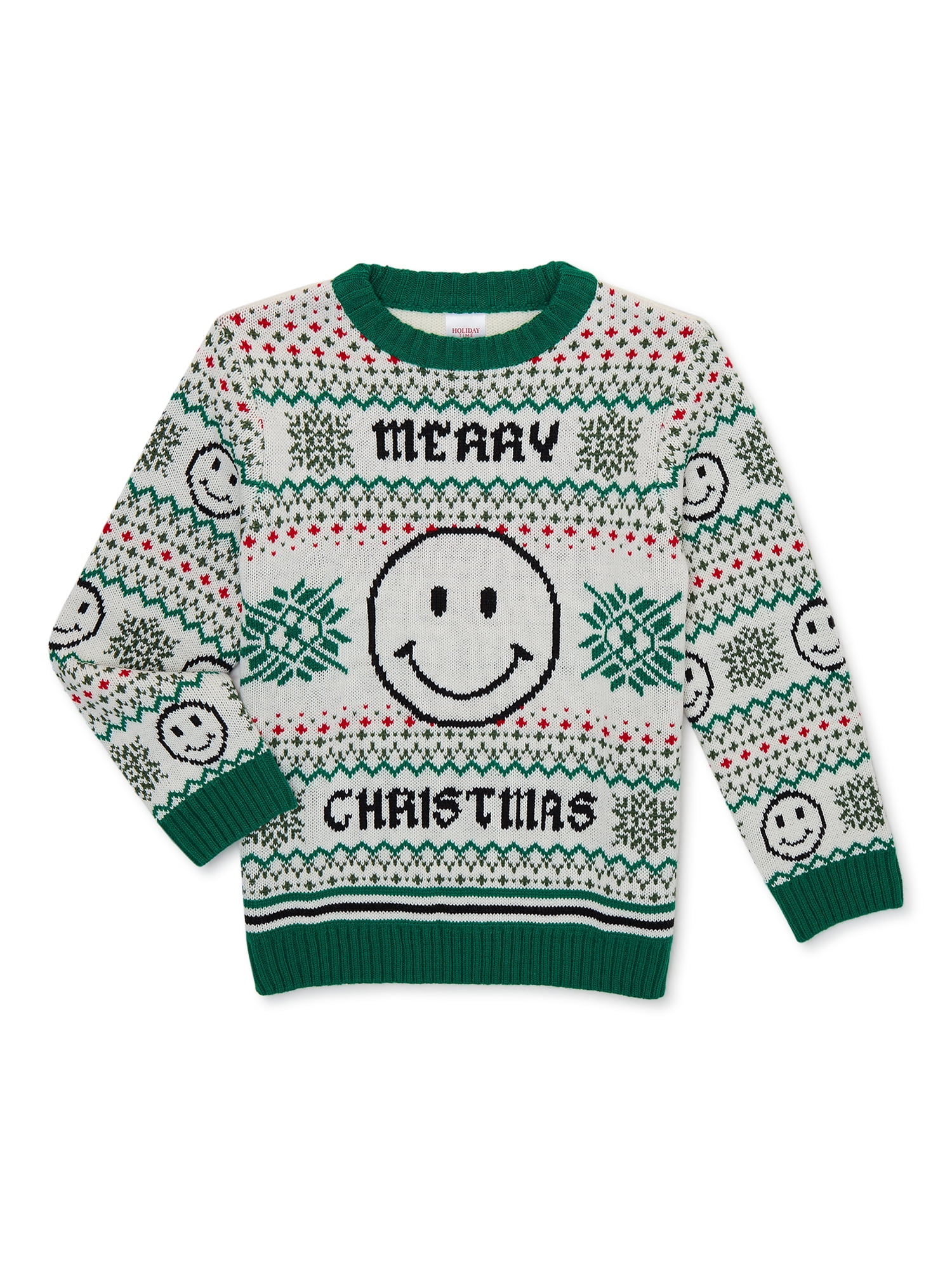 Holiday Time Boys Christmas Sweater, Sizes 4-18 & Husky - Walmart.com