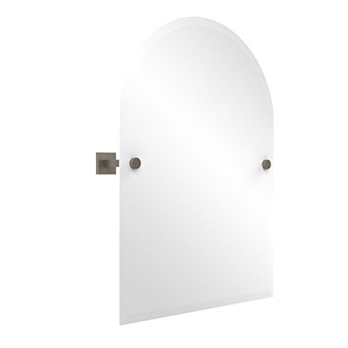 Montero Collection Contemporary Frameless Arched Top Tilt Mirror with ...