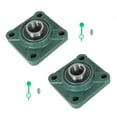 labwork 2 Pack UCF205-16 Solid Base Pillow Block Flange Bearing 1" Bore 4 Bolt Cast Iron ...