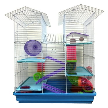 LARGE 3-Tiers Deluxe Hamster Mansion Mouse Habitat Gerbil Home Critters ...