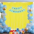 4 Pack Wavy Yellow Foil Curtain Backdrop -3.3 ft x 6.6 ft Gold Tinsel ...