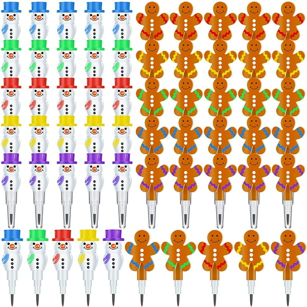 39 Pieces Christmas Stackable Pencils Stacking Colorful Pencils ...