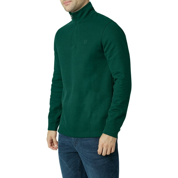 Chaps Men's Flatback Rib Westport Quarter Zip Mockneck Knit- Sizes XS ...