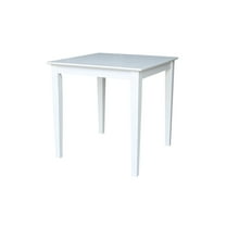 Solid Wood 30 inch Square Dining Table in White - Walmart.com