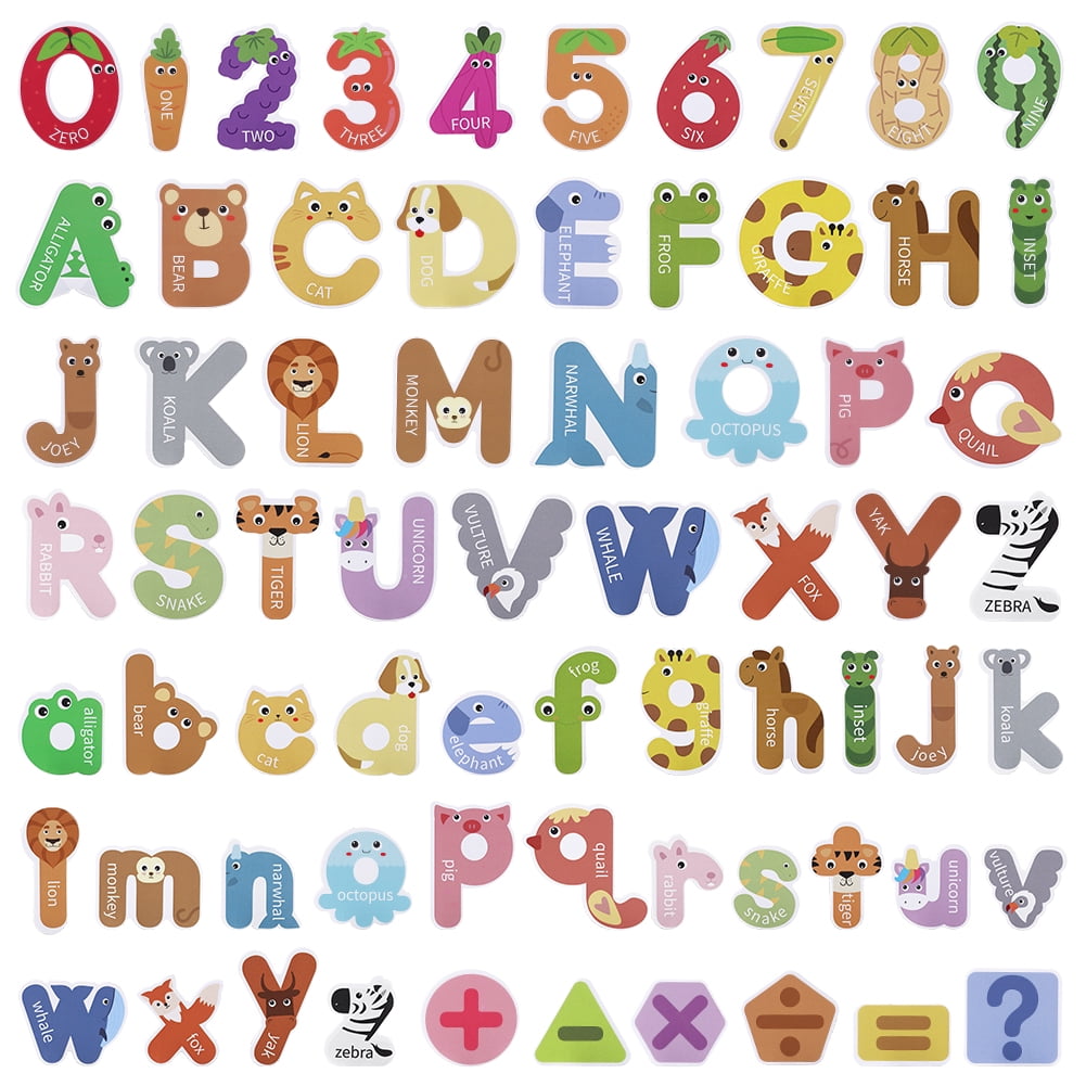 EastVita Magnetic Letters, Large Alphabet Magnets, 68pcs Magnetic Uppercase, Lowercase Letters ...