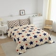 Erosebridal Cartoon Stars Down Comforter Full Size 3Pcs,Red Blue Stars ...