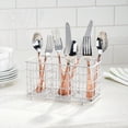 mDesign Metal Wire Kitchen Cutlery/Utensil Storage Bin, 3 Sections ...