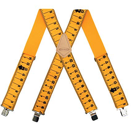 McGuire-Nicholas Yellow Tape Ruler Suspenders 22420 - Walmart.com