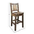 Homestead Collection Counter Height Barstool w/ Back, Stain & Lacquer ...