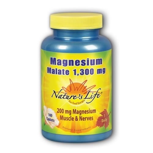 Suplemento Nature's Life Malato de Magnesio 100 comprimidos | Walmart ...
