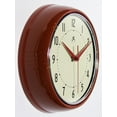 Infinity Instruments Retro Analog Red Wall Clock, Silent Round Indoor ...