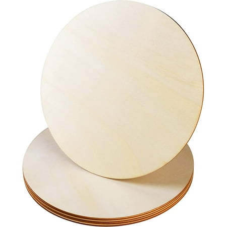 6 Pack 10 Inch Round Wood Slices, Wood Circles, Wooden Cutouts Slices ...