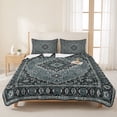 Boho Traditional Flower 3 Pieces Quilt Set,1 Quilt with 2 Shams,Retro ...