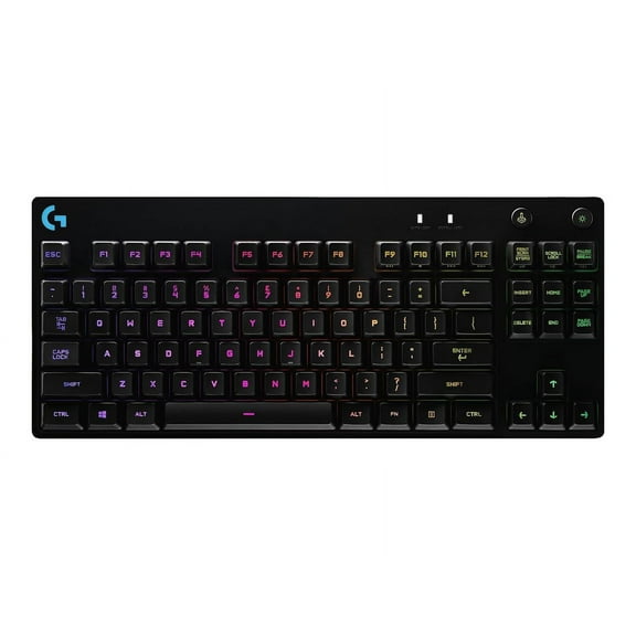 Onn+ Wired LED Gaming Keyboard with Backlit RGB Rainbow Zones, 104-Key ...