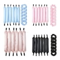 12PCS Lazy Hair Curler Set with Button Foam Rollers Big Wavy Curling ...