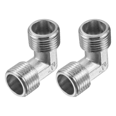 Pipe Fitting Elbow G1/2 Male Thread 2 Way L Shape Hose Connector ...