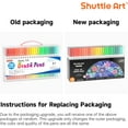 Shuttle Art 120 Colors Dual Tip Brush Art Marker Set with Coloring Book ...