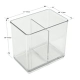 The Home Edit 4-Piece Office Desktop Edit Clear Plastic Storage System ...