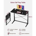 31.5" Folding Desk Foldable Tv Tray Table For Eating On Couch Extra ...