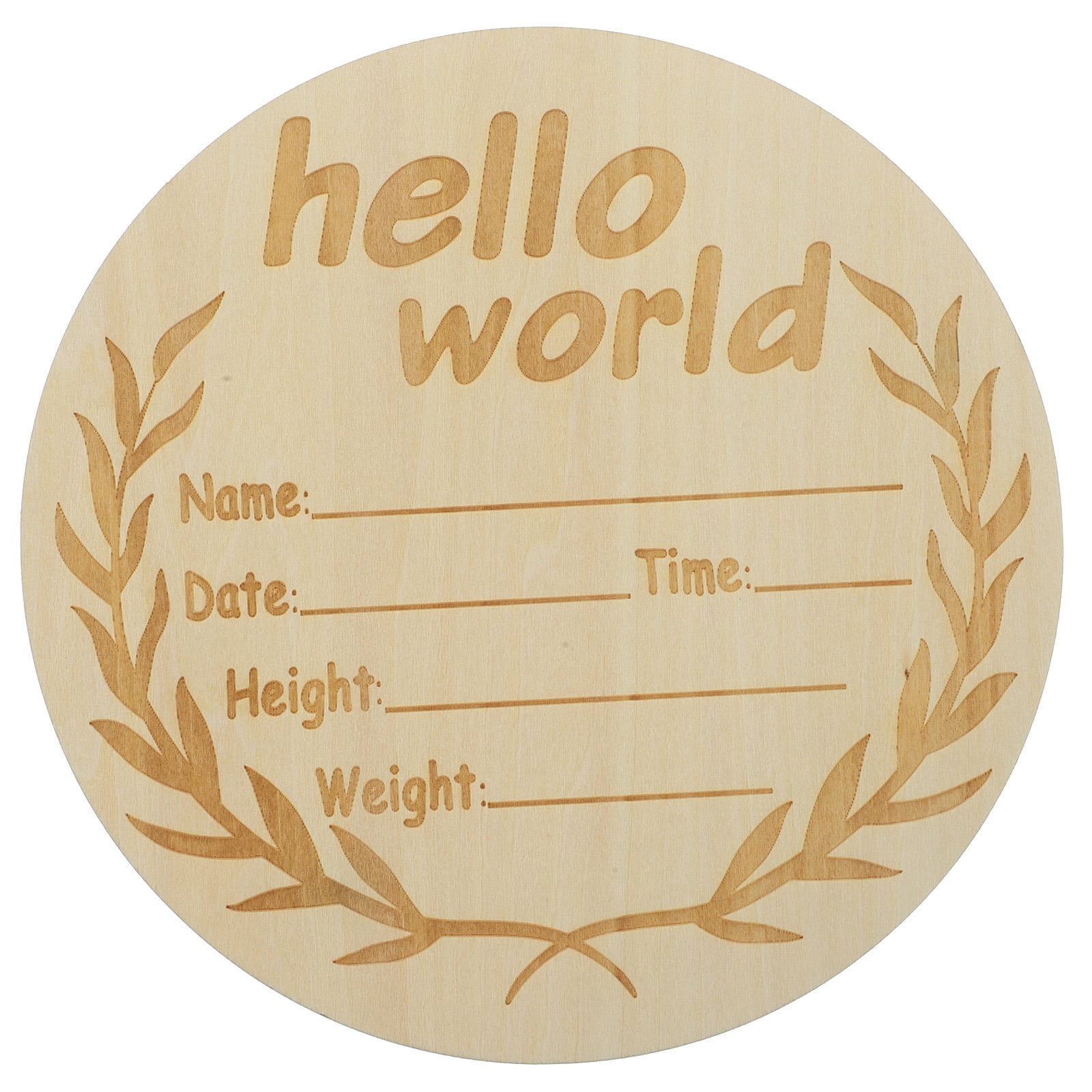 Click here for Miangastore Birth Announcement Sign Round Wooden B... prices