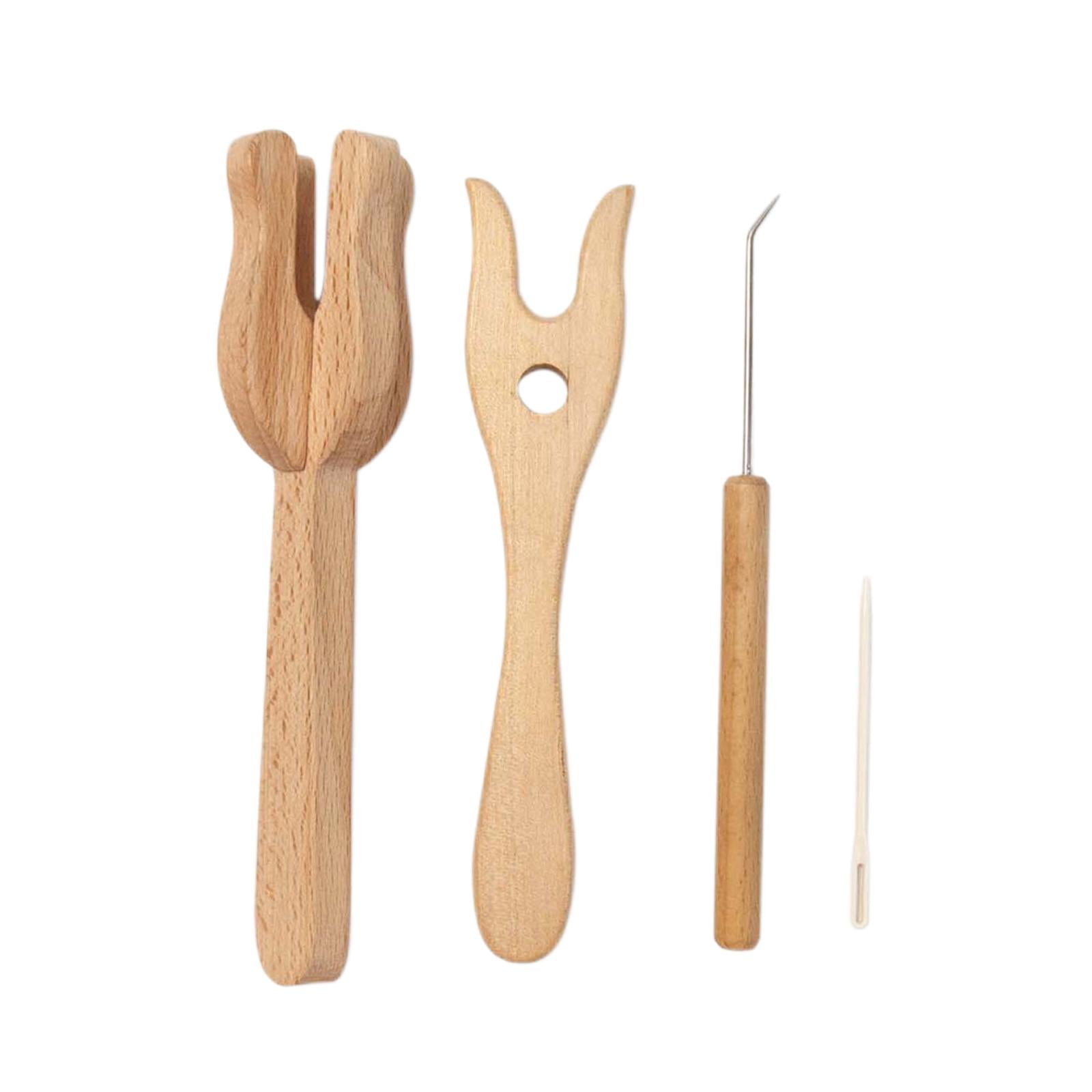 Knitting Fork Braiding Wooden Accessories ols Weaving Shuttle for ...