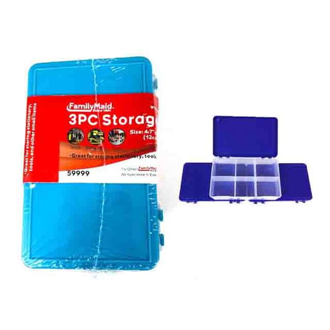 FamilyMaid 59999 4.7 x 3 x 3.5 in. Storage Box - 3 Piece - Walmart.com