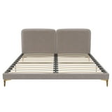 CosmoLiving by Cosmopolitan Coco Upholstered Bed Frame, King, Taupe ...