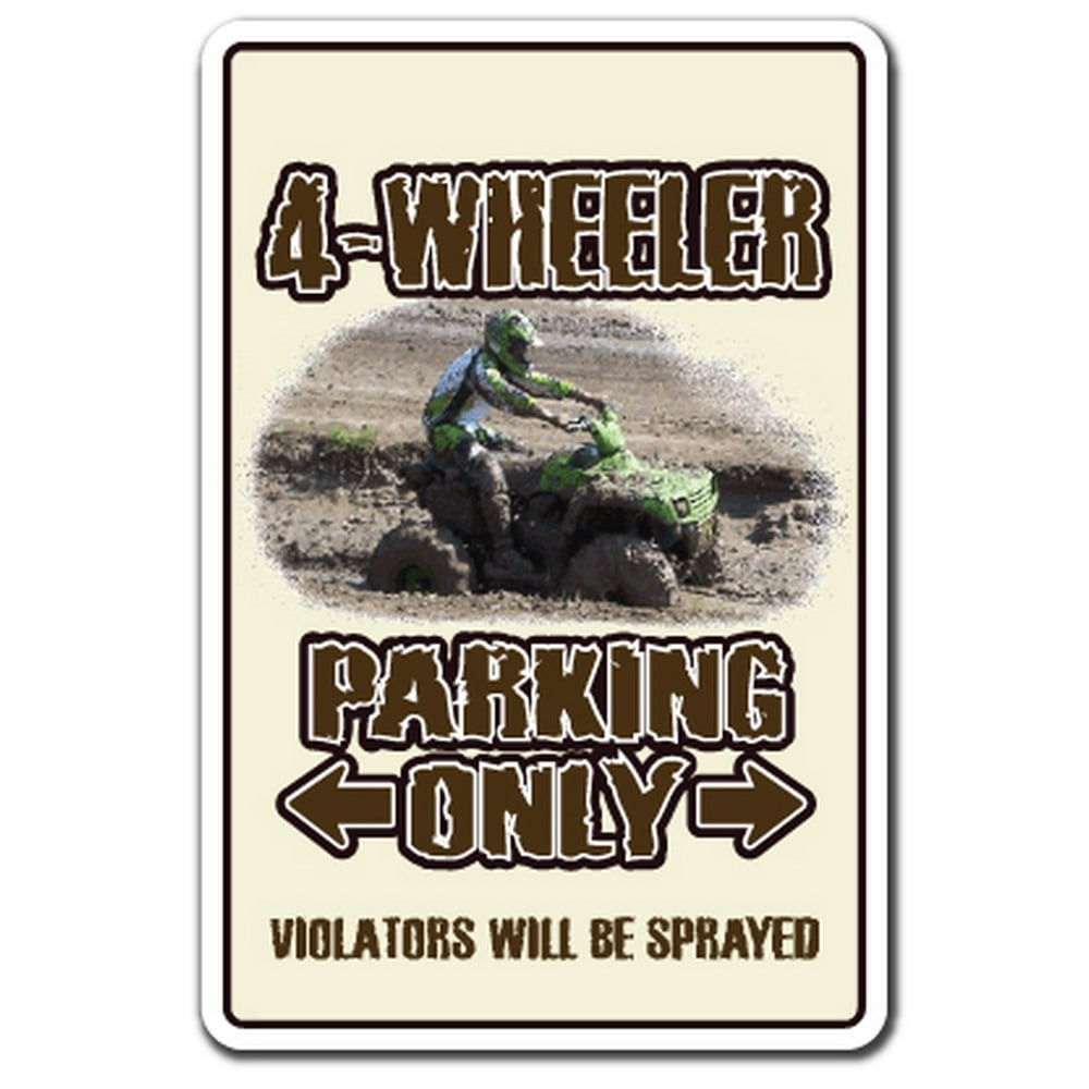 4-WHEELER Decal atv four wheeling 4x4 quad dirt 4-wheel | Indoor ...