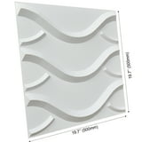 Art3d Wave Design VII 19.7 in. x 19.7 in. PVC 3D Wall Panel (12-Pack ...