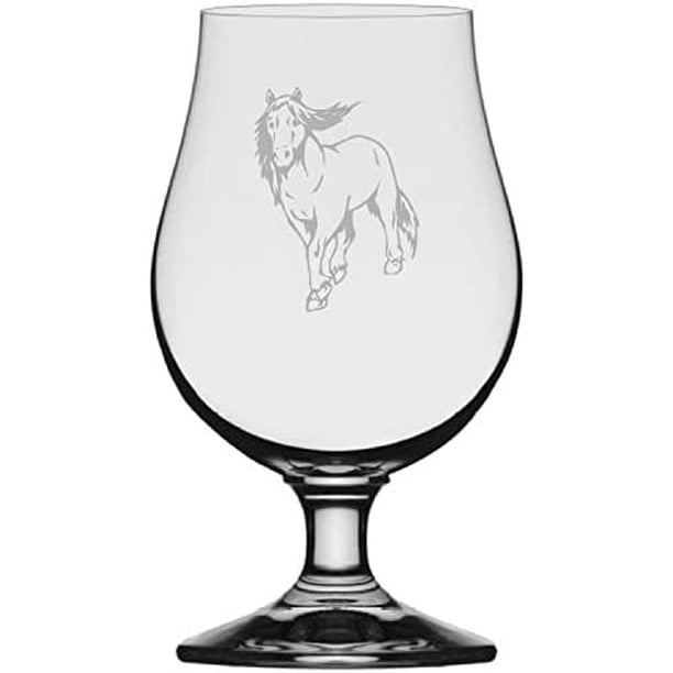 Percheron Body - Alternate Horse Themed Etched 13.25oz Iona Beer Glass ...