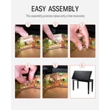 Donner Duet Piano Bench with Storage, Solid Wooden Keyboard Chair, High ...
