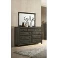Contemporary Classic 6pc Queen Built-in Bench Bed Dresser Mirror ...