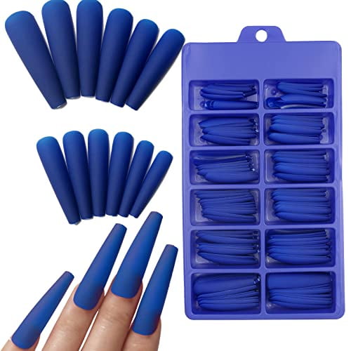 Addfavor Xxl Extra Long Press On Nails Coffin Matte Fake Nails Full