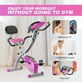 Open Box TECHMOO Folding Exercise Bike Portable Upright Adjustable ...