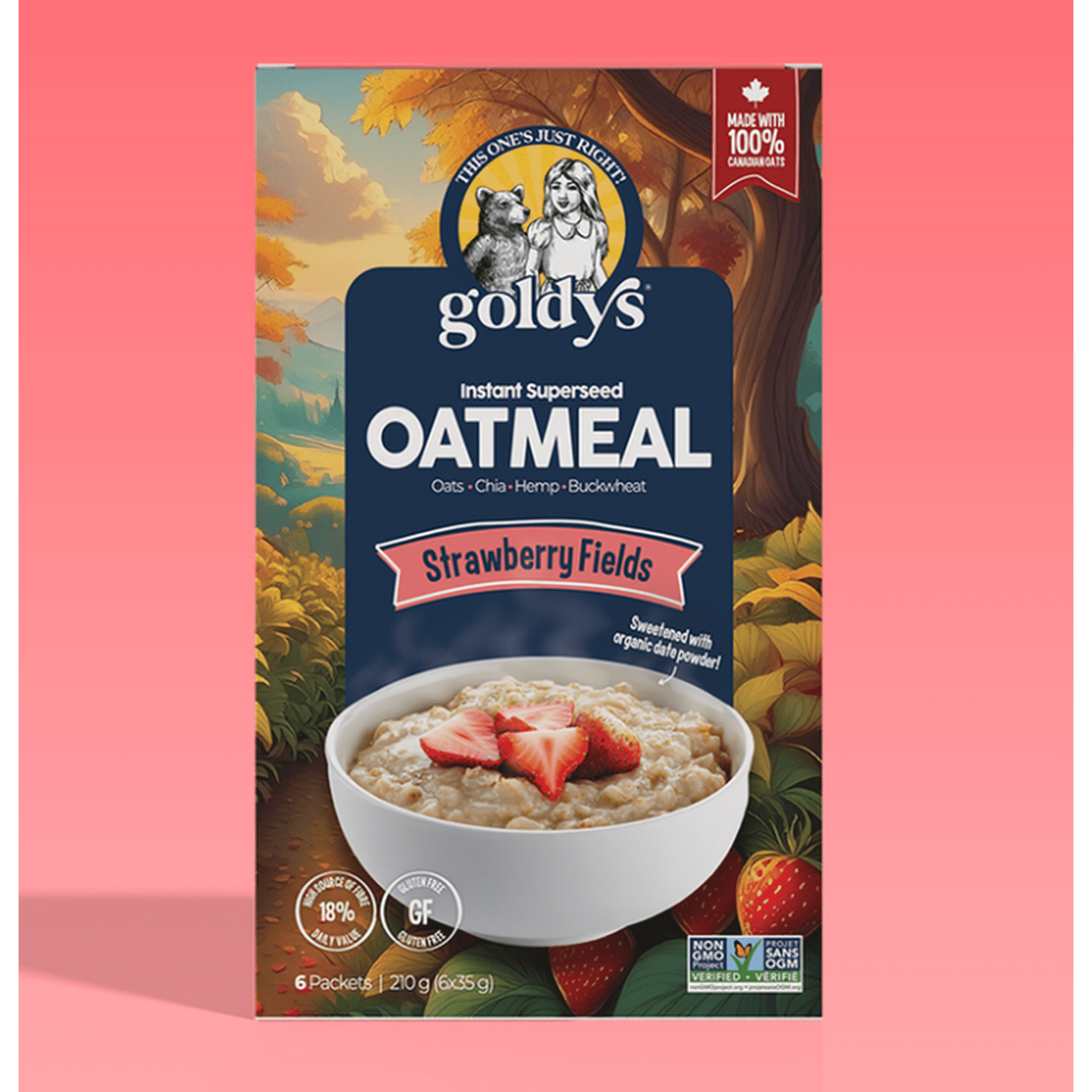 Click here for Goldys Strawberry Fields Oatmeal 210g  1bx (6pkt) prices