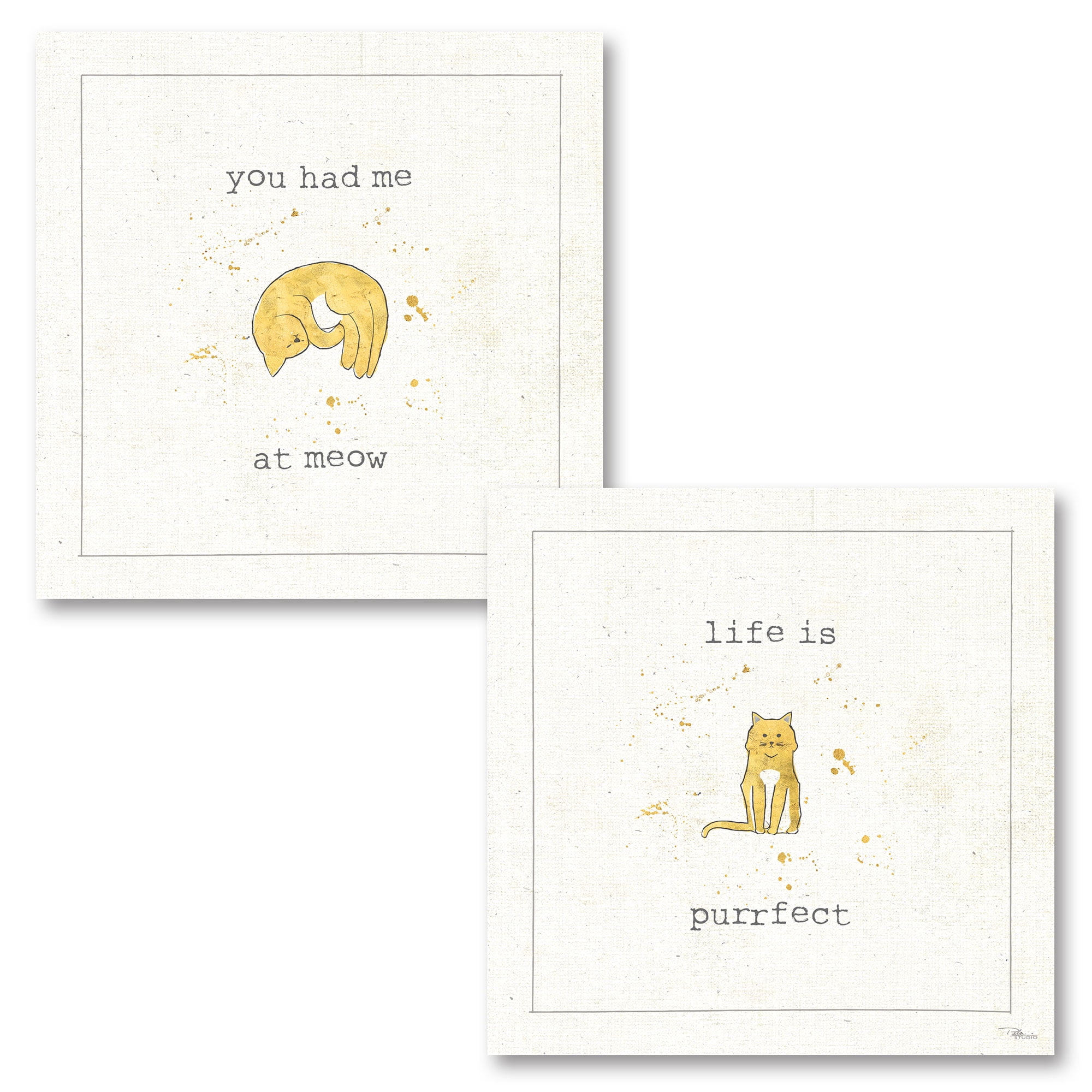 Gango Home Decor Contemporary Companion Cuties I & IV by Pela Studio (Printed on Paper); Two ...