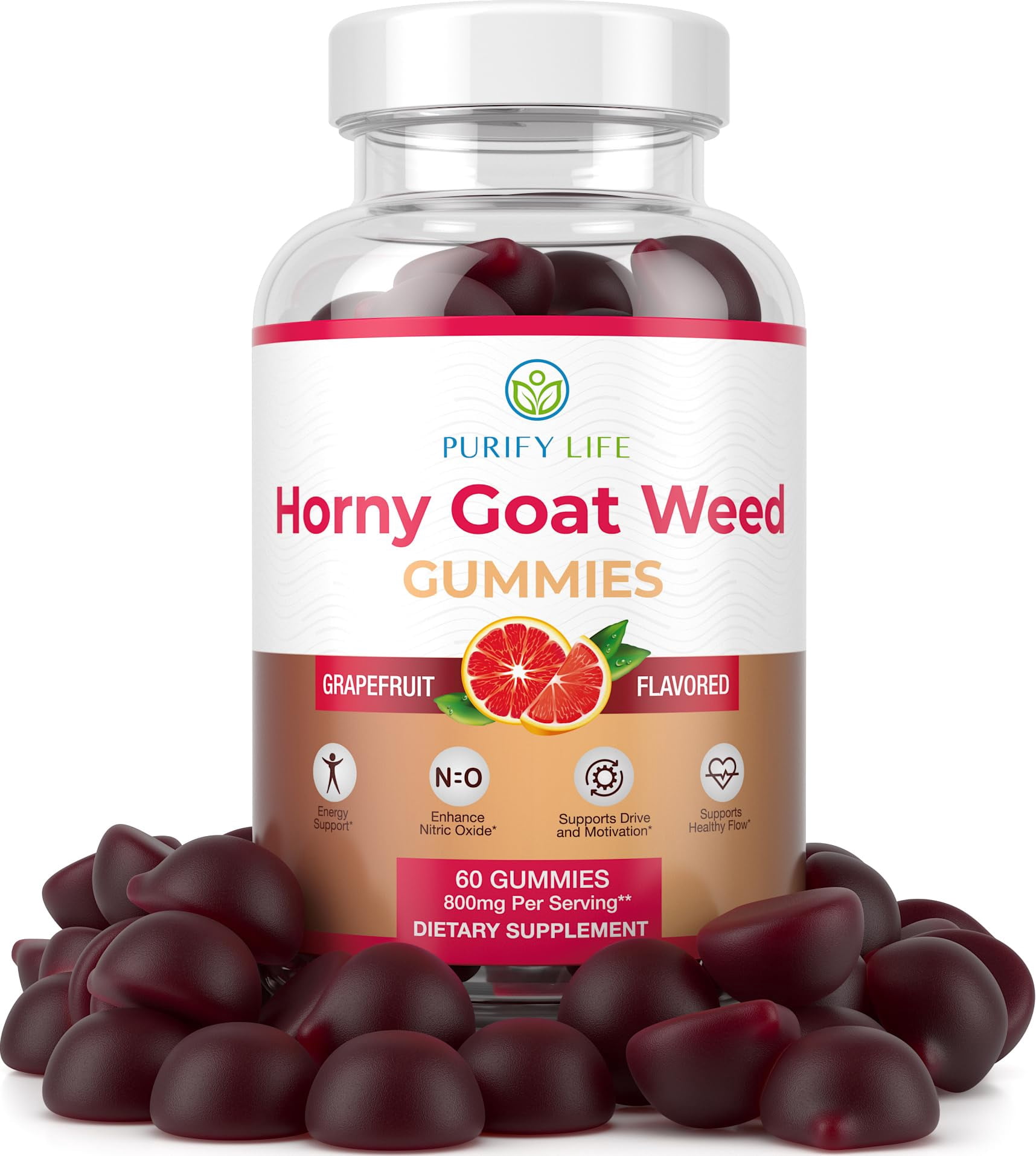 Gomitas Supplement Purify Life con extracto de hierba de cabra en celo ...