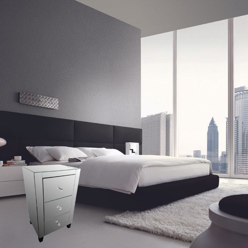 Click here for Take Me Home Furniture Kayla Mirrored Nightstand... prices