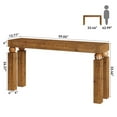Choco Moon Solid Wood Console Table for Entryway, Farmhouse Narrow ...