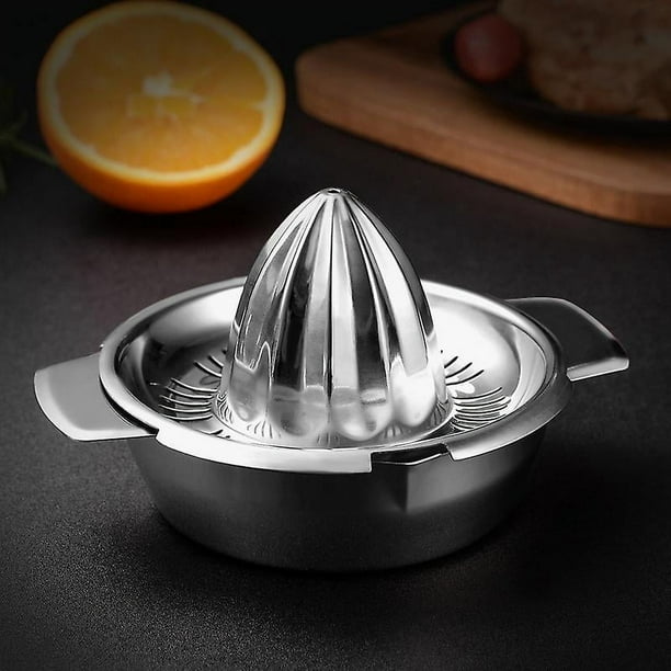 304 Stainless Steel Manual Citrus Juicer With 350ml Container, Heavy Duty Lemon Squeezer Orange ...