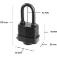 6 Pack Waterproof Padlocks Keyed Alike - Heavy Duty Laminated Steel ...