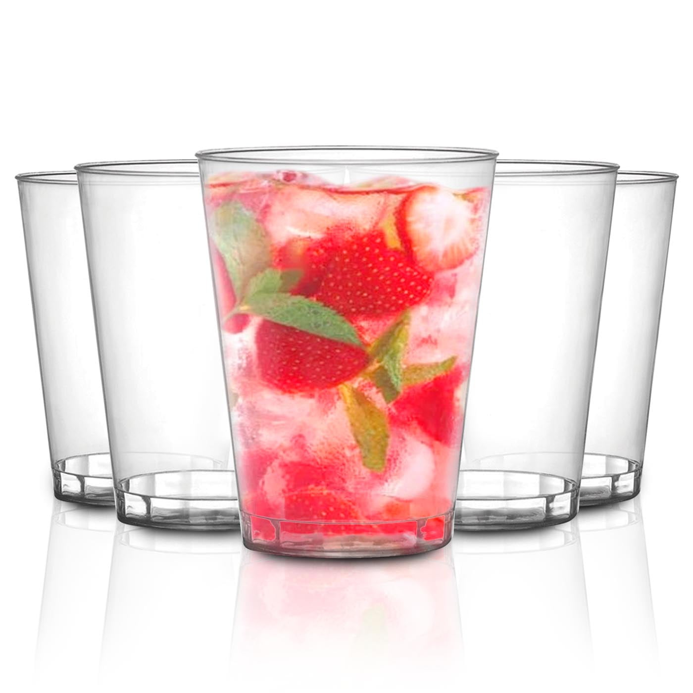 Smarty 14 oz. Crystal Clear Round Disposable Plastic Party Cups 500ct ...
