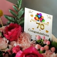 3drose, Image of 70 Birthday Congrats with Gold Hearts Neon Balloons, 6 ...