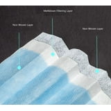 100 Disposable Face Masks, 3-ply Breathable Dust Protection Masks ...