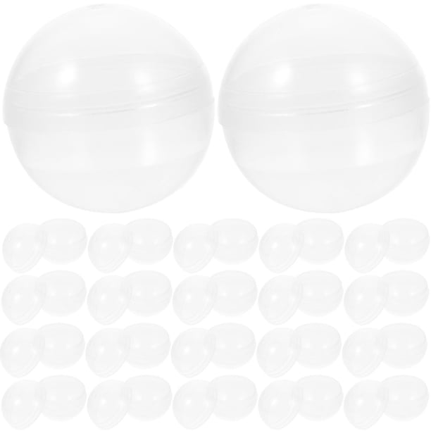 100pcs Plastic Transparent Balls Multi-purpose Twisted Round Balls ...