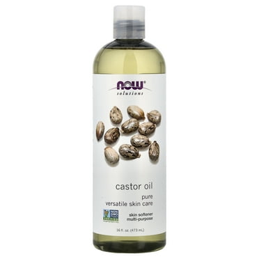 NOW Solutions, Cold Pressed and Hexane Free 100% Pure Castor Oil for ...