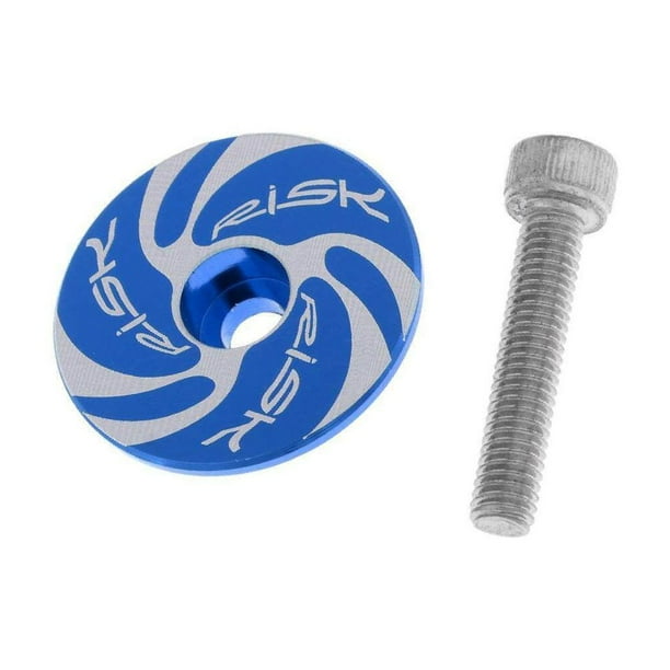 CNC Bicycle Road Mountain Bike Headsets Top Cap 28.6mm Headset Stem Top Cap Blue Cyclone ...